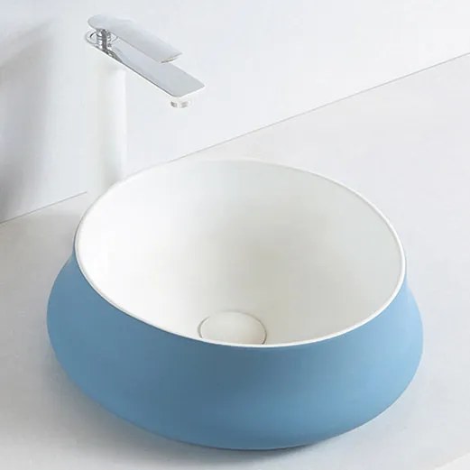 Umyvadlo na desku KW6188 - sanitární keramika - 45,5 × 45,5 × 15 cm - možnost volby barvy