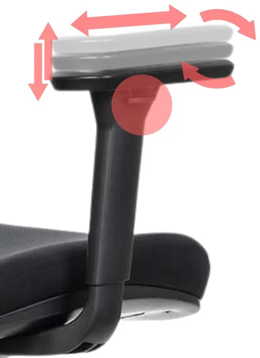 MERCURY Ergonomická kancelářská židle LOMAX - černá látka / nosnost 150 kg