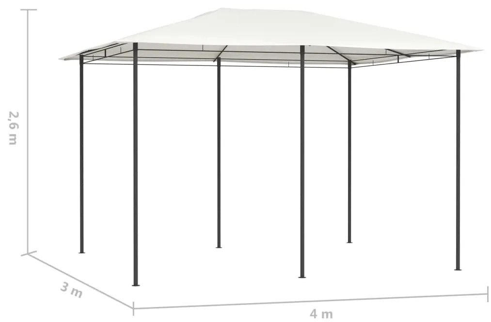 vidaXL Marketos Altán 3 x 4 x 2,6 m krémový 160 g/m²