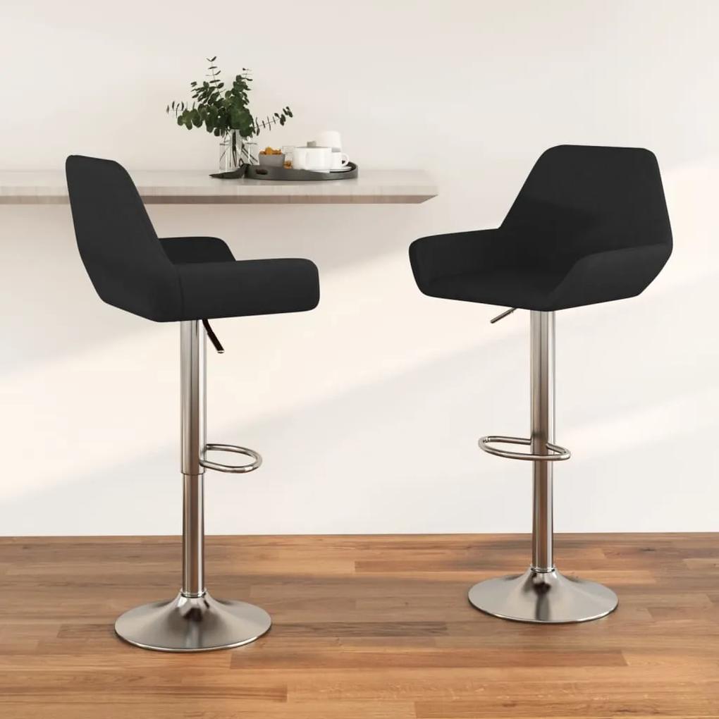 339357 vidaXL Barové židle 2 ks černé textil