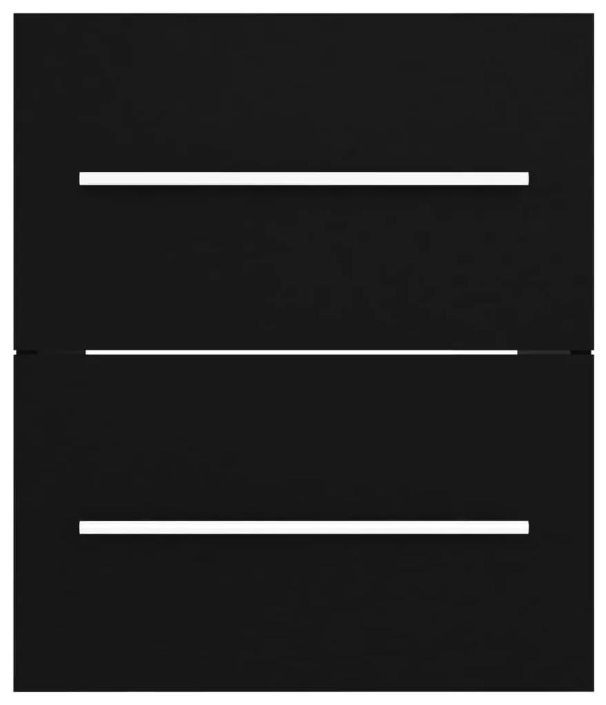Skříňka pod umyvadlo černá 41 x 38,5 x 48 cm dřevotříska - Default Title