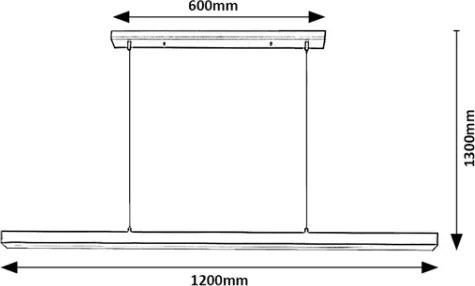 Brilagi - LED Lustr na lanku AXIS LED/30W/230V 120 cm černá