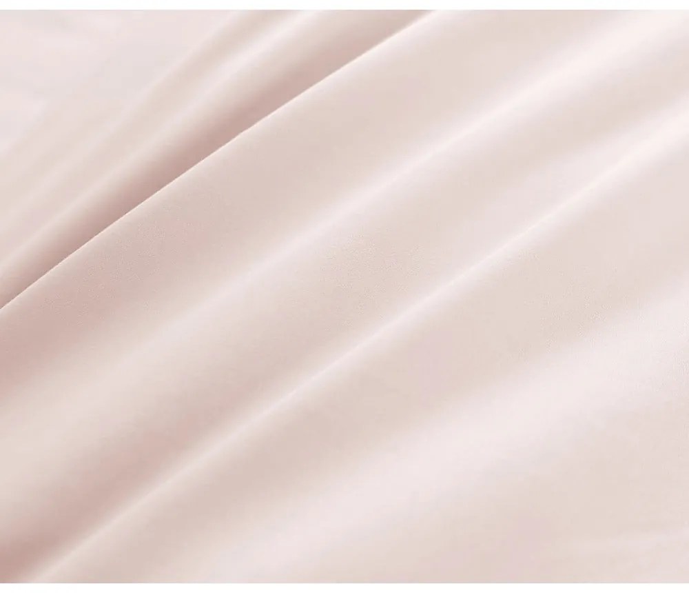 Růžové povlečení z bavlněného saténu Bianca Blush, 135 x 200 cm