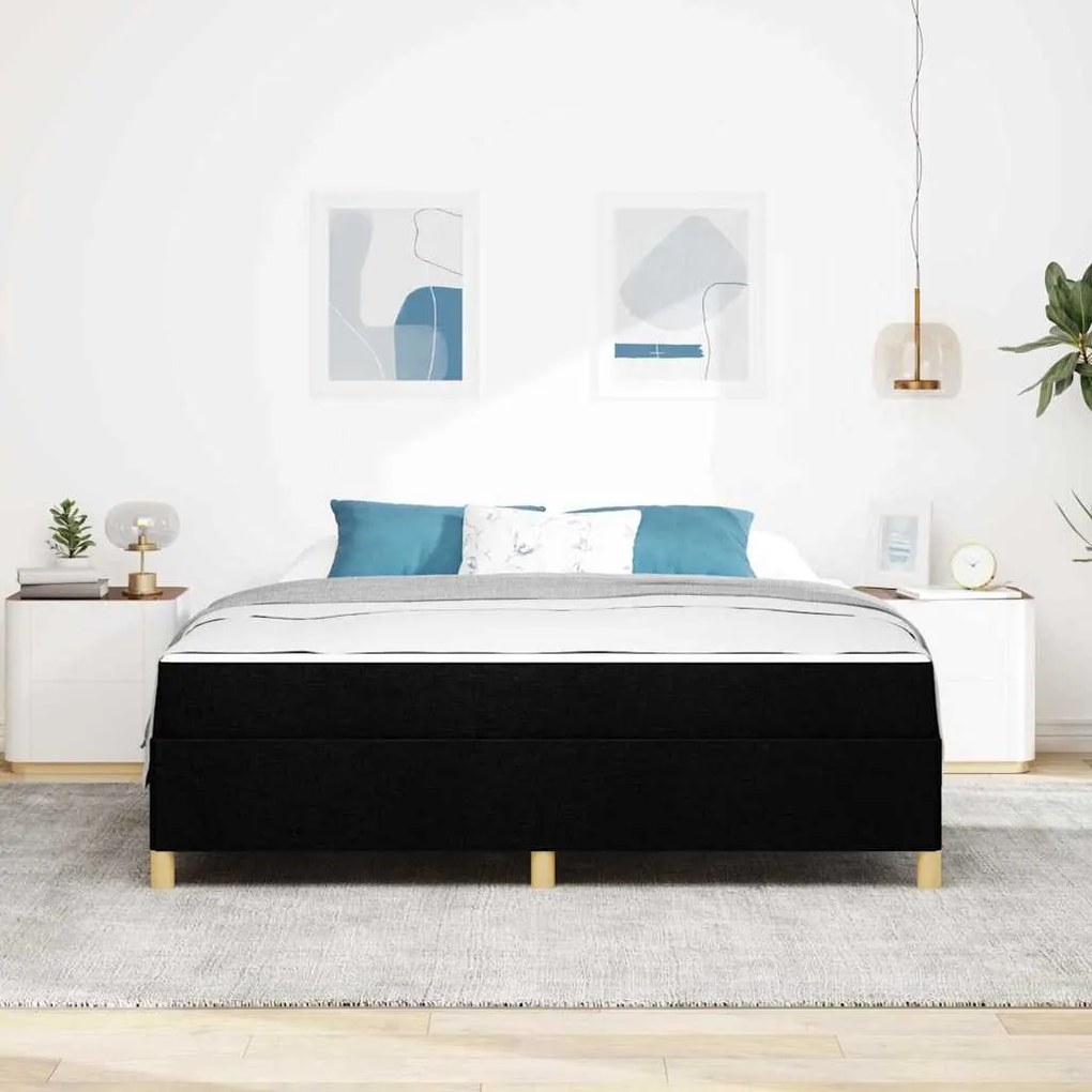 Rám postele Černá 180 x 200 cm textil 3398957