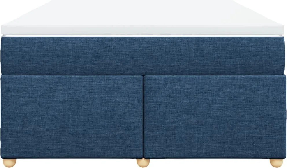 Box spring postel s matrací modrá 140x200 cm textil 3285386