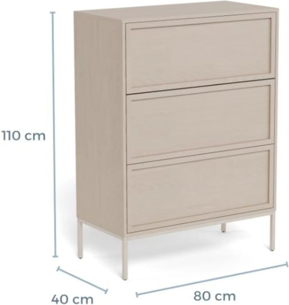 Komoda Palmdale 80 cm šedá
