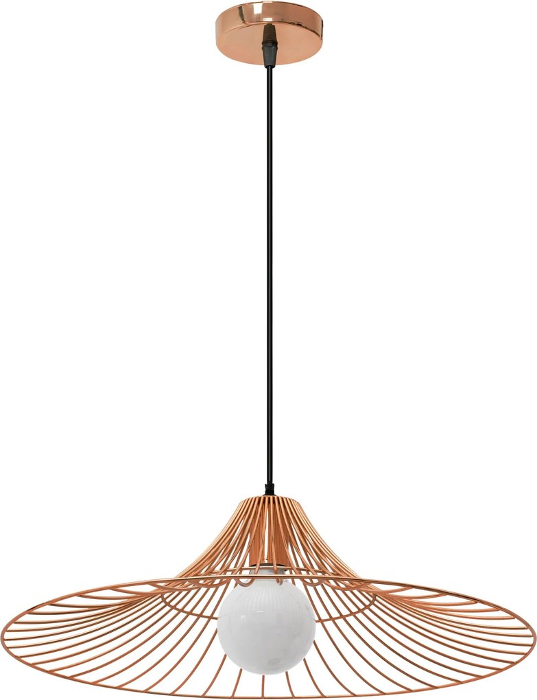 Toolight - Stropní závěsná lampa 1xE27 APP483-1CP, růžové zlato, OSW-00907