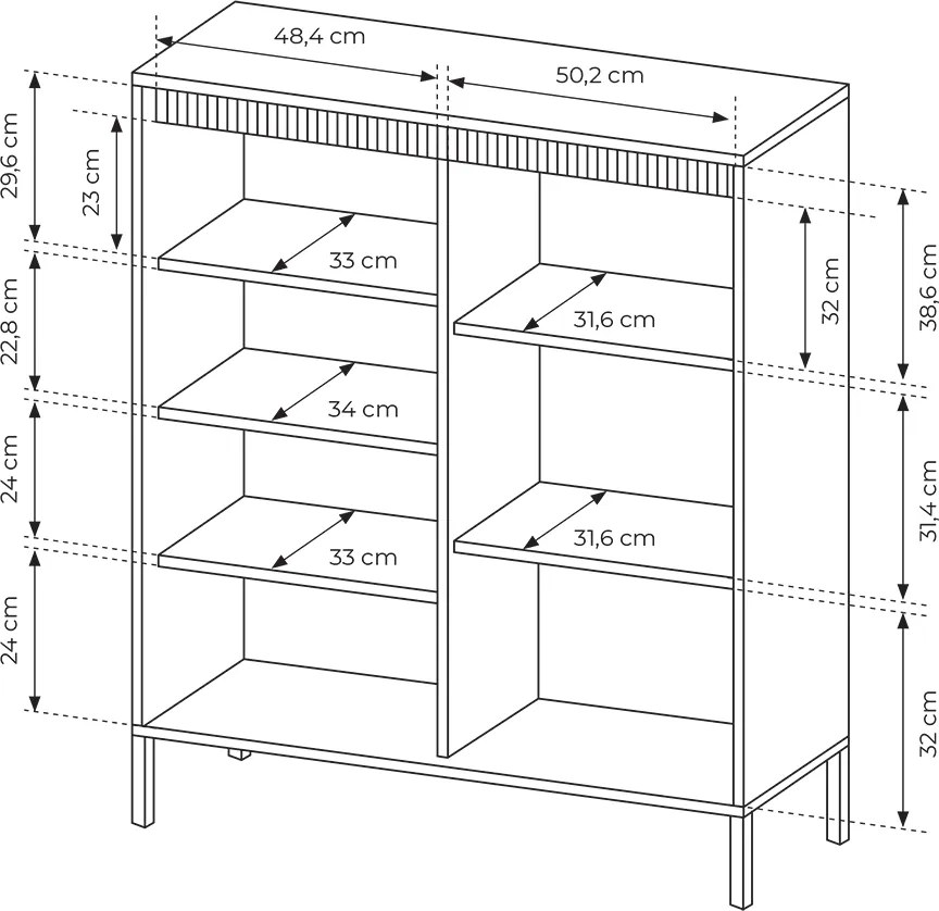 Obývací stěna SENSO A | 4 díly | 444 cm + 68x68 cm | černá