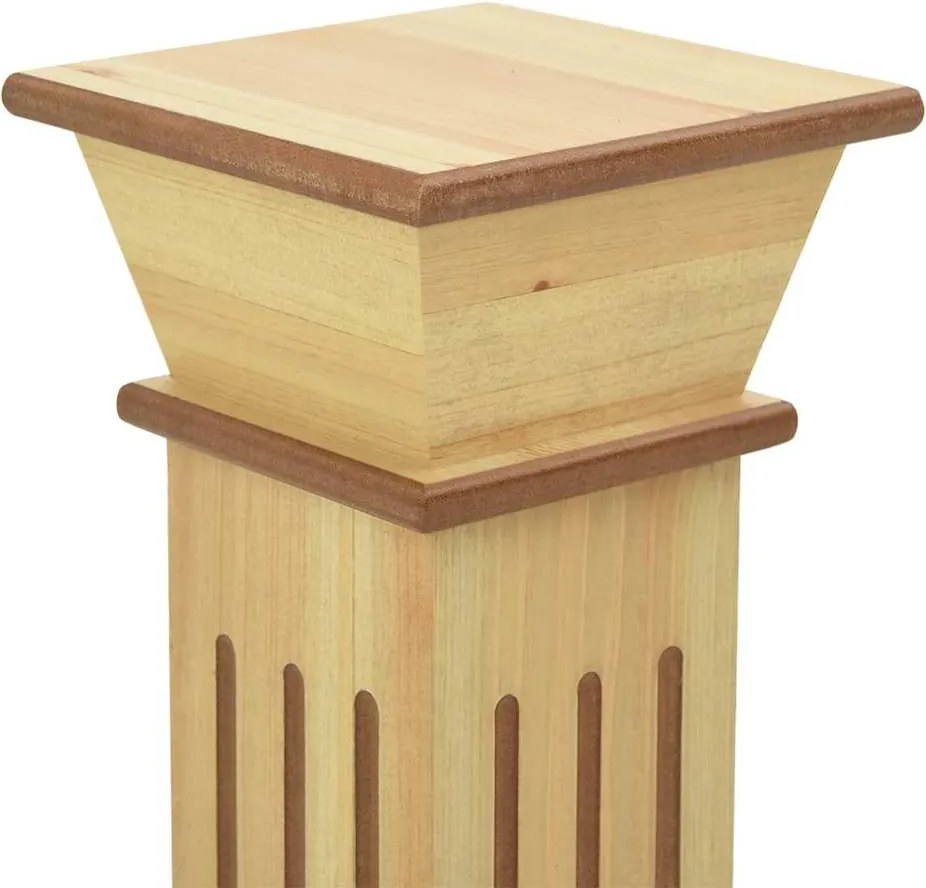Stojan na květiny čtvercový sloup světlé dřevo 17x17x66 cm MDF 323968