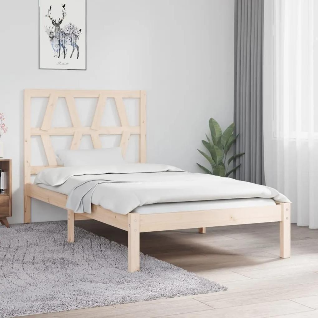 vidaXL Rám postele masivní borovice 90 x 190 cm Single [3103966] Barva: Bílá