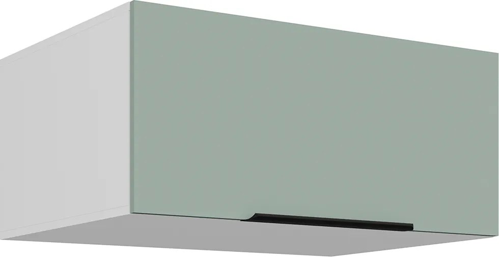 ARIA sb | horní skříňka 80 NAGU-36 1F výklopná | 80 cm | HLUBOKÁ | ANTI FINGERPRINT povrch | bílá/aquamarine