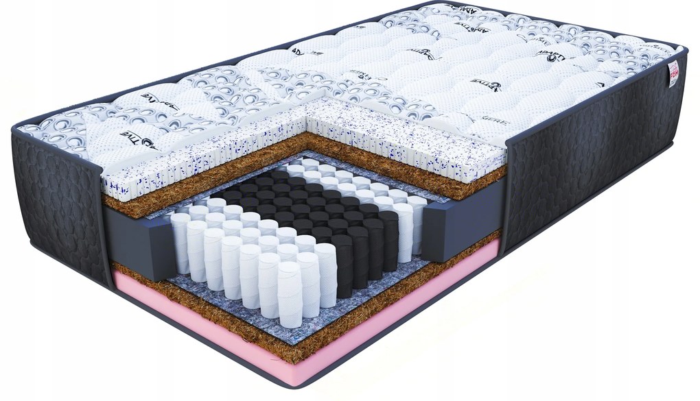 Matrace 200x200 s více kapsami, Fdm Sole, kašmír