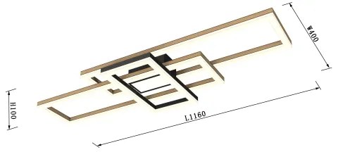 Wofi 9022-306L - LED Stmívatelné stropní svítidlo MATERA LED/57W/230V