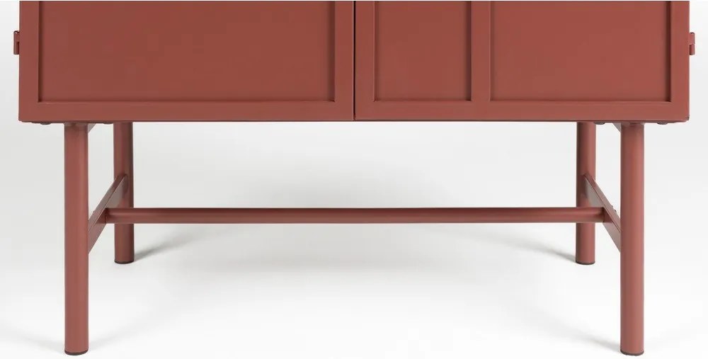 Červená kovová skříňka 70x105x35 cm Davis – White Label