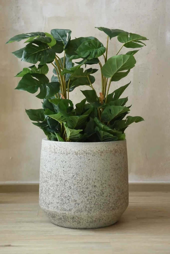 Designový květináč SASSO, vláknocement, 42x38 cm, šedý