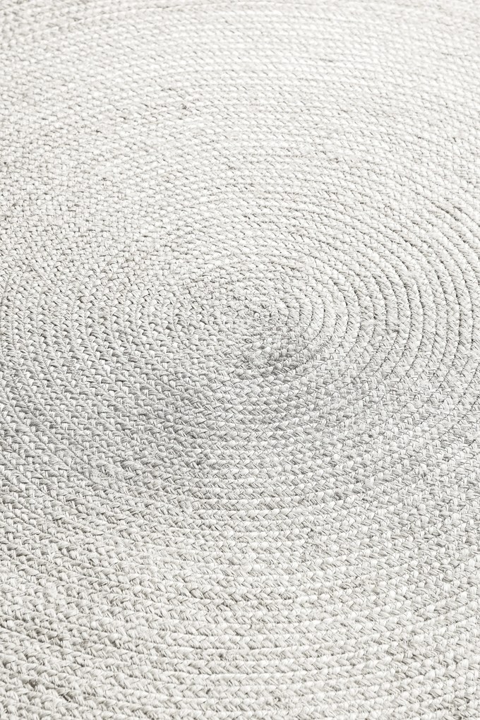 Kusový koberec Jute Braided 106321 White ovál, 160x230 ovál, biela, chodba / predsieň, Hanse Home