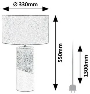 Rabalux 74219 dekorativní keramická stolní lampa Yelda, hnědá
