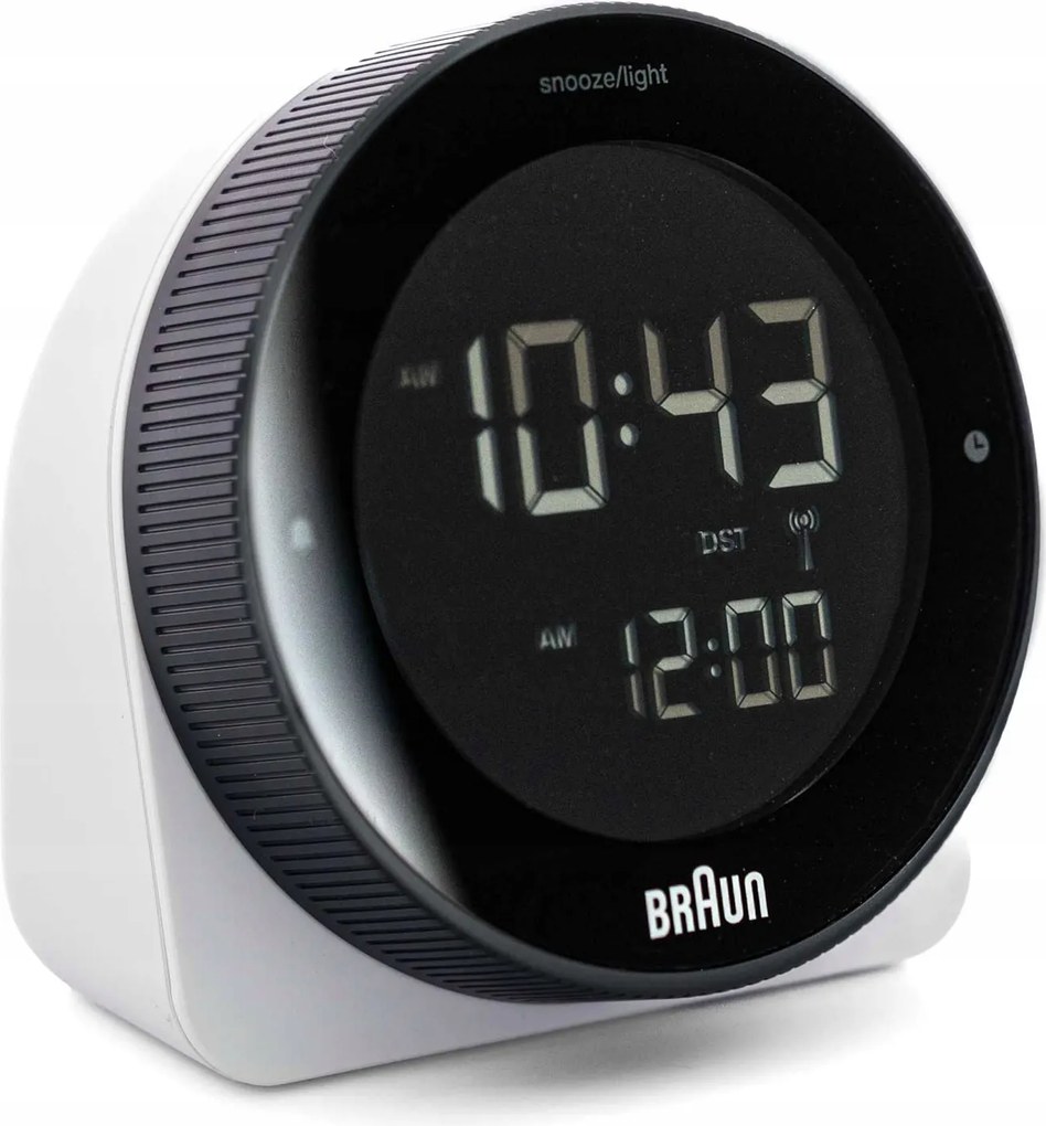 Budík Braun BC24W-DCF Alarm Snooze Rádio Ovládání Černobílé
