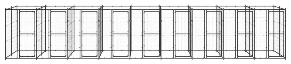 vidaXL Venkovní psí kotec ocel 21,78 m²