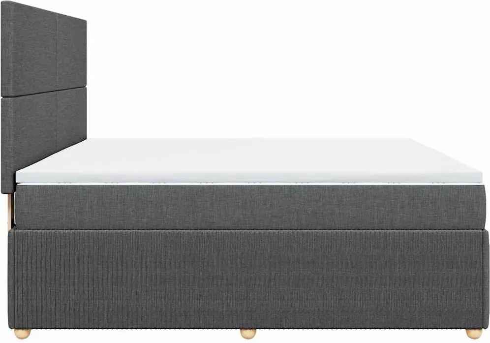 Box spring postel s matrací tmavě šedá 180x200 cm textil 3294429