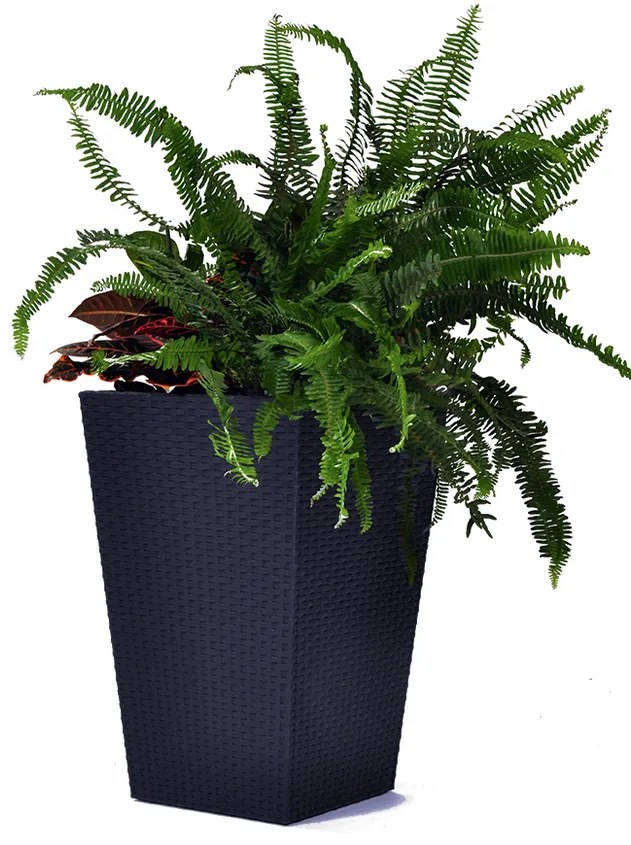 Rattan planter M - grafit