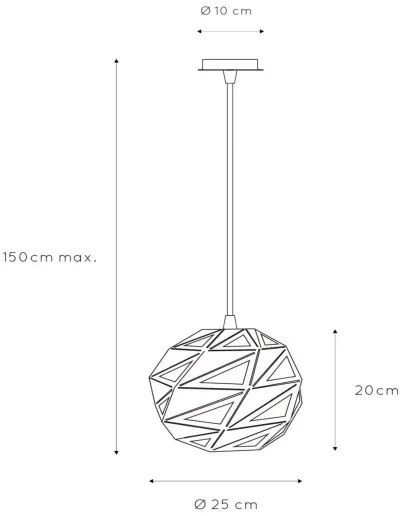 Lucide 21415/25/30 - Lustr na lanku MALUNGA 1xE27/60W/230V