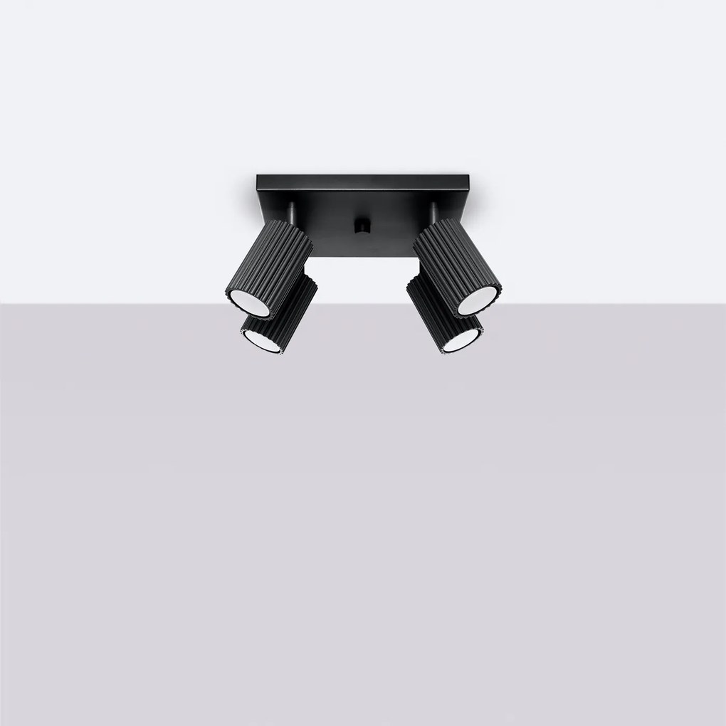 Sollux Lighting Stropní svítidlo KARBON 4 černé