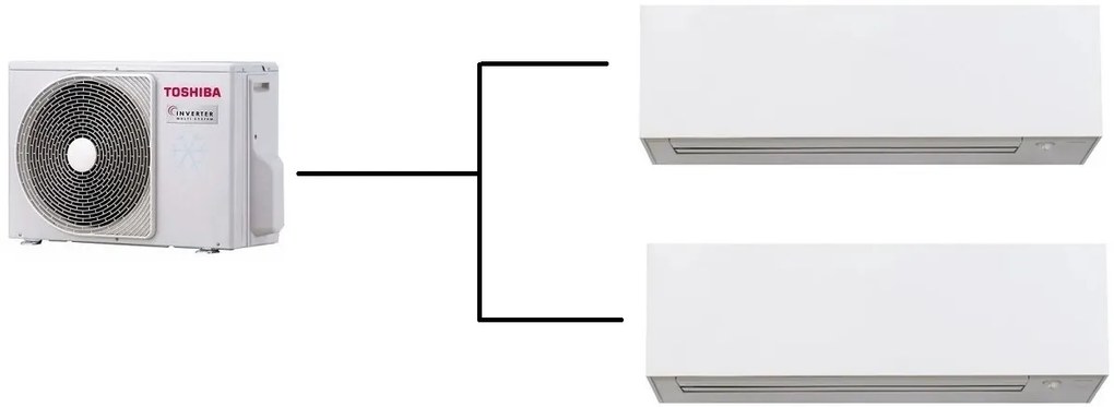 Klimatizace Toshiba Daiseikai 10 White 1+2 ( 2,5kW + 3,5kW ) Multi-split R32