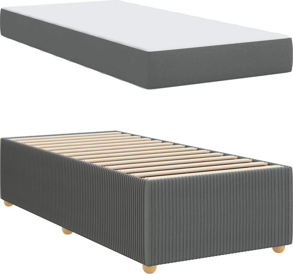 Rám postele Tmavě šedá 80 x 200 cm textil 3398315