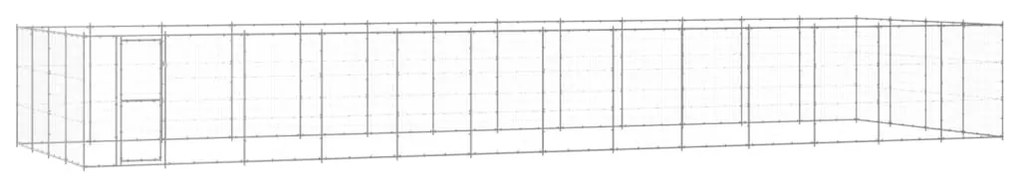 Venkovní psí kotec pozinkovaná ocel 53,24 m²