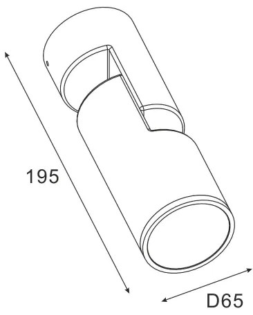 Zuma Line SJ14401 - Venkovní nást. svítidlo NOCTURNE 1xGU10/35W/230V IP65 černá