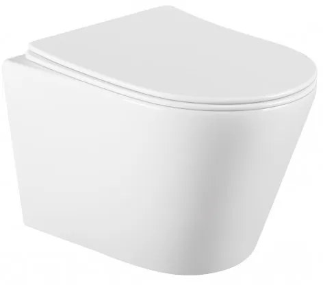 Závěsný set GEBERIT Duofix Basic+ WC RICO Rimless 48 x 35 cm + pomalu padající deska Slim, bílá, 3372XX00+39040100