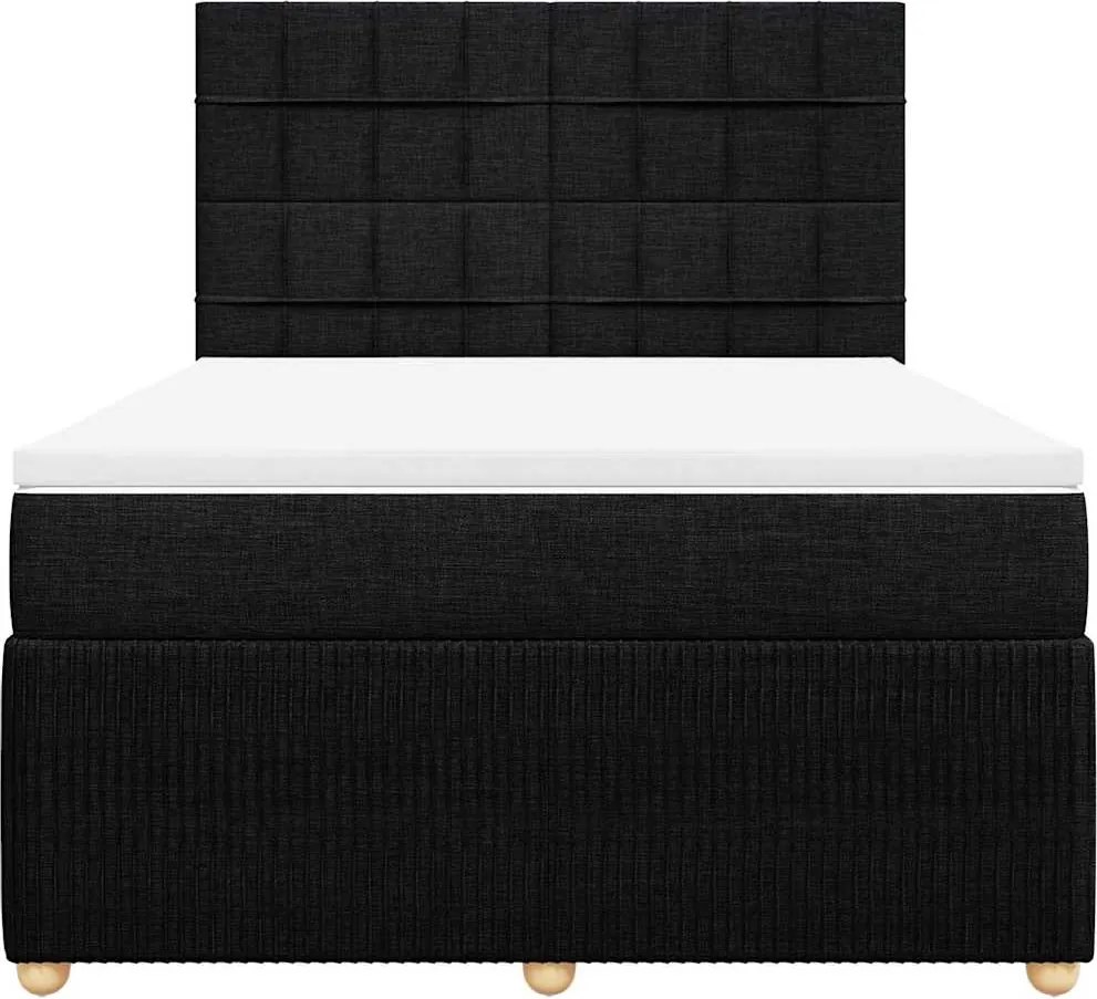Box spring postel s matrací černá 140 x 190 cm textil 3292053