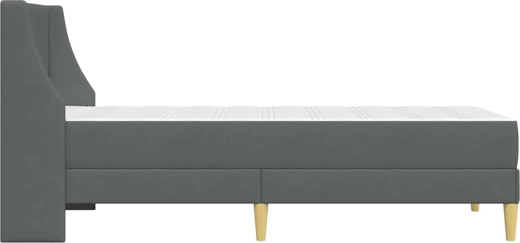 Rám postele s matrací s čelo Šedý 90 x 190 cm Polyester 3414710