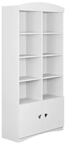 Knihovna JULIA - barva bílá - výška 188,5 cm - 3D6483