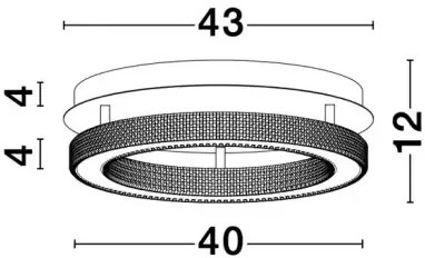 Stropní svítidlo LED se stmíváním Fiore 40 zlaté