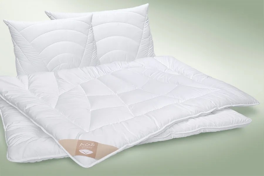 celoroční set CLIMAACTIVE polštář 70x90 cm zip+vak (1000 g) + přikrývka 140 x 200 cm (300 g/m2) + 300g náplň PES+PUR zdarma