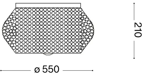 Ideal Lux - Křišťálové stropní svítidlo PASHA 10xE14/40W/230V pr. 55 chrom