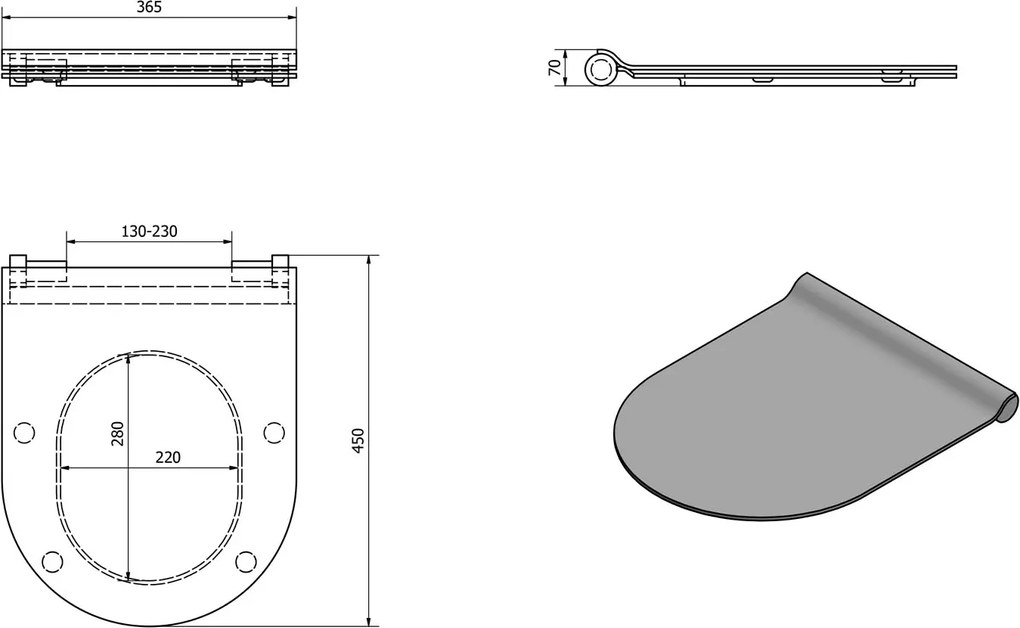 GSI, WC sedátko, SLIM, Soft Close, creta mat/chrom, MS86CSN08