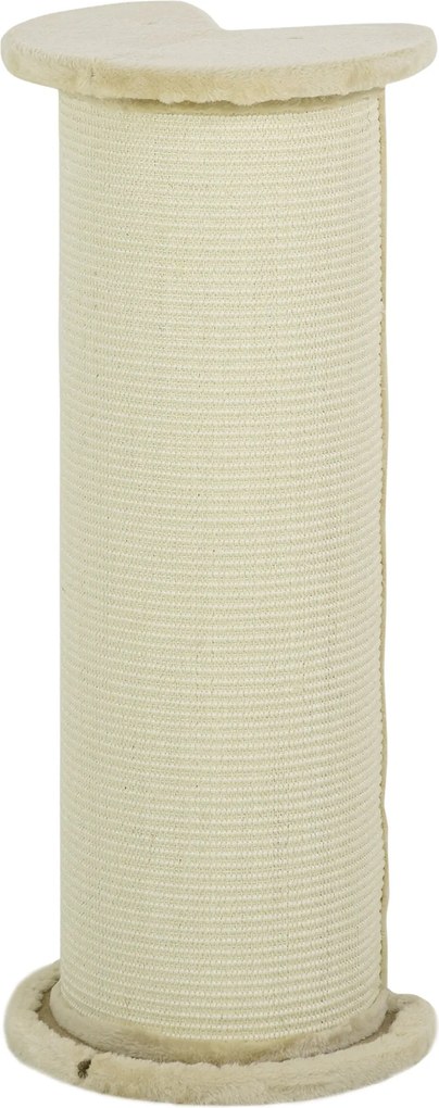 PawHut Kočičí Škrabací Sloupek 85cm Vysoký Škrabací Sloup se Siselovým Lanem, Ochrana proti Nákoncům Kočičí Škrabací Strom pro Středně Velké Kočky, Kr