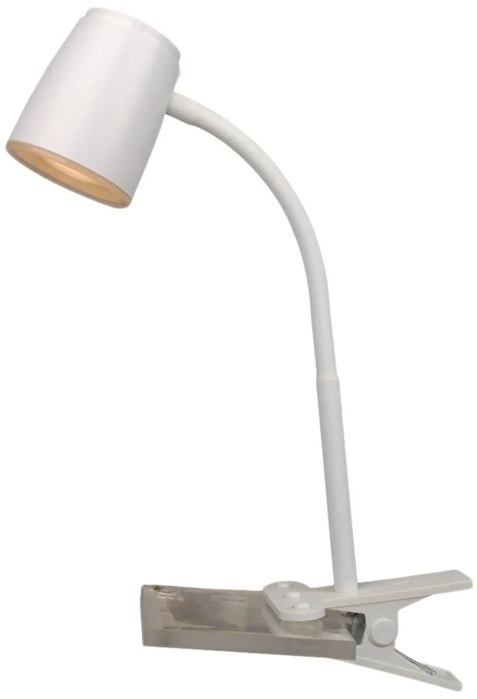 LED moderní stolní lampička s klipem MIA C, bílá Top-light MIA KL B Mia KL B