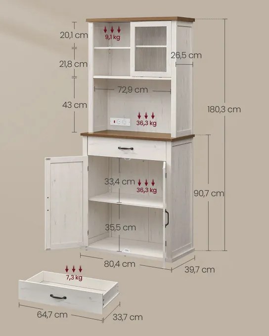 Kuchyňská skříň s LED osvětlením BBK363W22