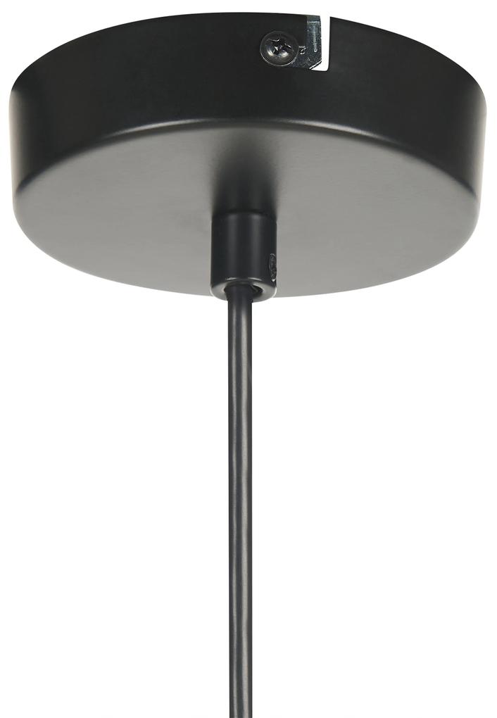 Závěsná lampa přírodní/černá MEROO Beliani