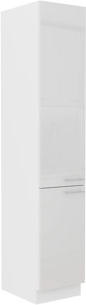 STL 40 cm skříňka vysoká dvoudveřová LARA Barevné provedení: Bílá / Bílý lesk