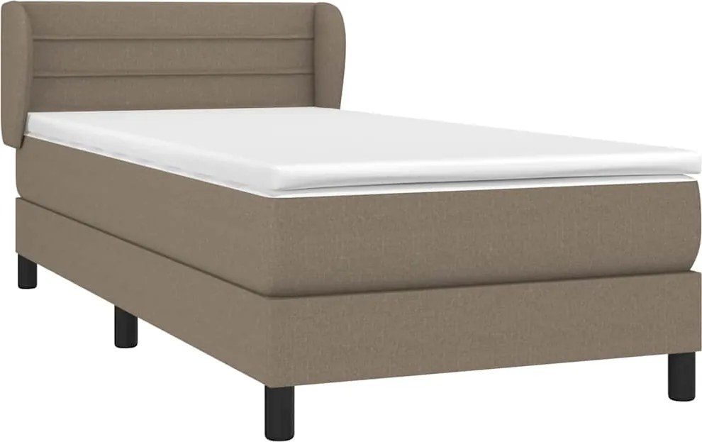 Box spring postel s matrací taupe 100 x 200 cm textil 3126305