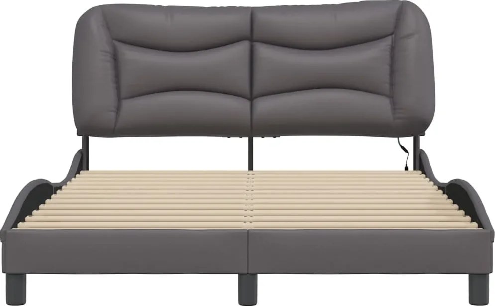 Rám postele s LED bez matrace Hvar šedý 120 x 200 cm 3213923