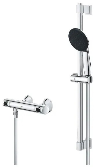 Grohe Precision Flow Sprchový set s termostatickou baterií, chrom 34800001