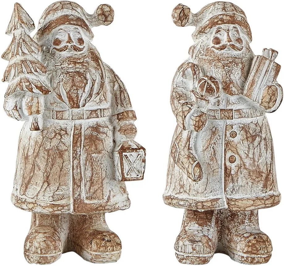 Sada 2 dekorativních Santa Clausů KJ Collection, výška 13,5 cm