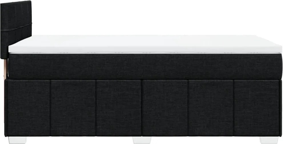 Box spring postel s matrací černá 100 x 200 cm textil 3289281