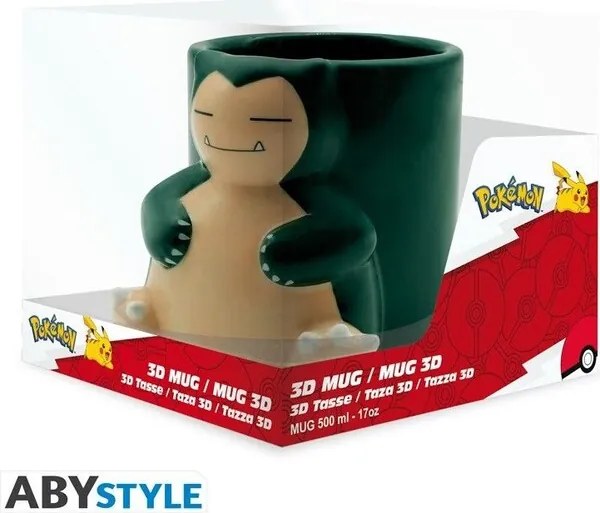 Hrnek 3D Pokémon - Snorlax 350 ml Vícebarevná